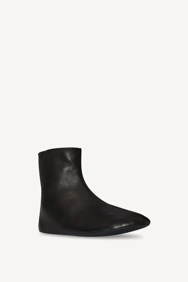 THE ROW Stella Leather Ankle Boots