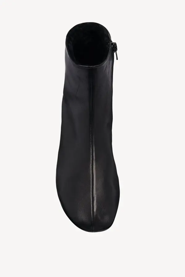 THE ROW Stella Leather Ankle Boots