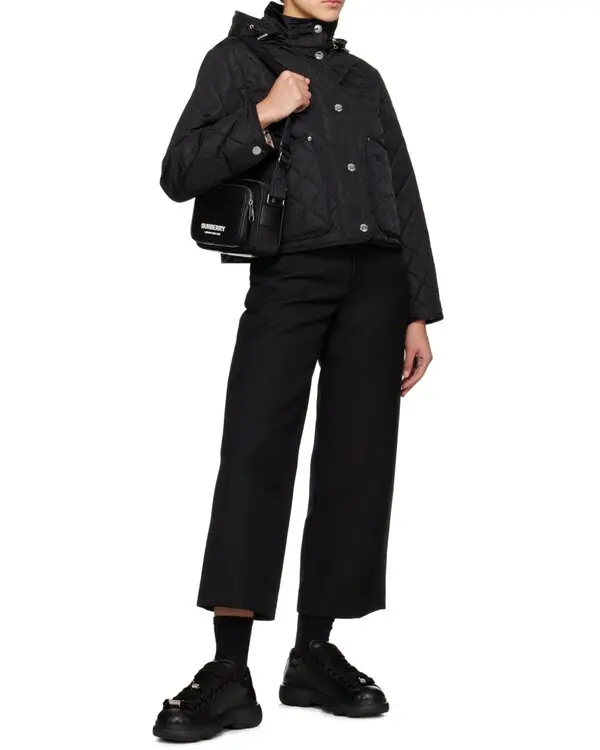Burberry Logo Printed Zip-up Crossbody Bag