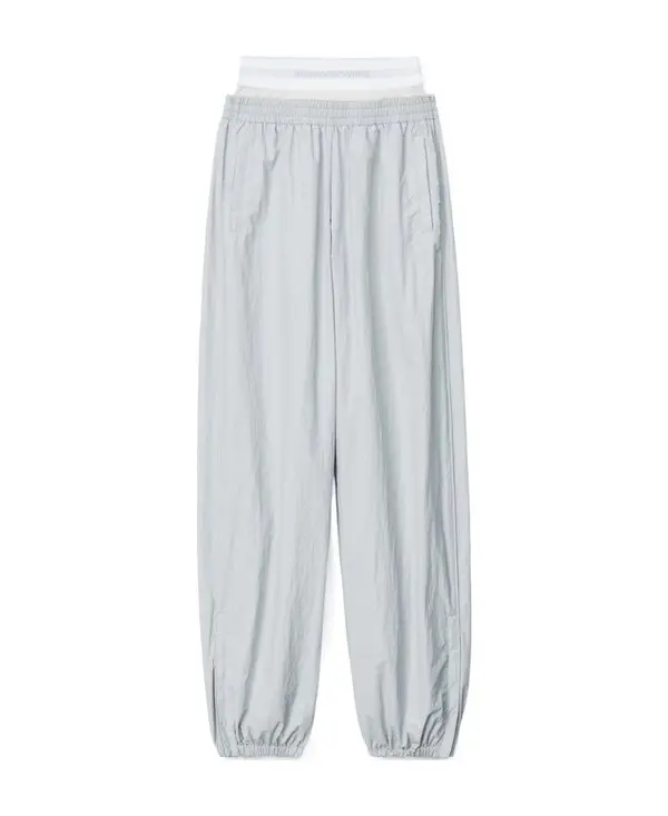 Alexander Wang Mid-rise Track Pants With Exposed Logo Trim