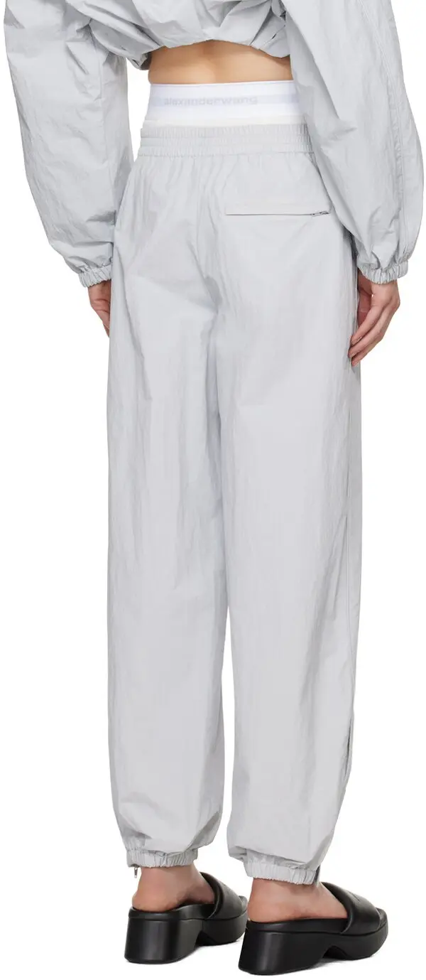 Alexander Wang Mid-rise Track Pants With Exposed Logo Trim