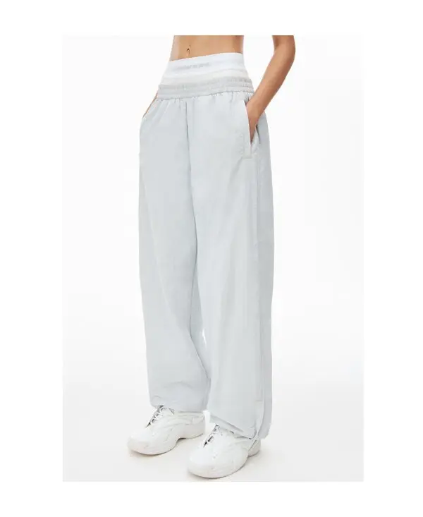 Alexander Wang Mid-rise Track Pants With Exposed Logo Trim