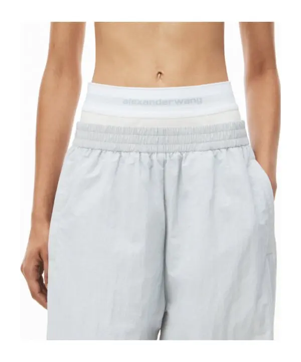 Alexander Wang Mid-rise Track Pants With Exposed Logo Trim