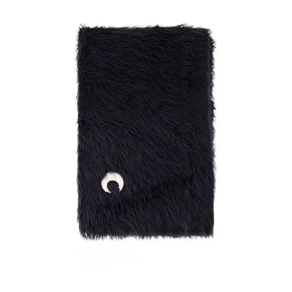 MARINE SERRE Crescent Moon-embroidered Scarf