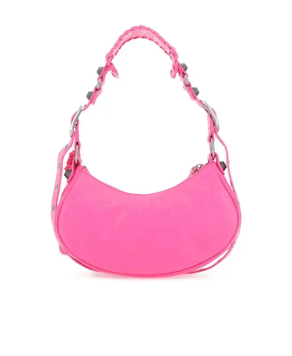 Balenciaga Le Cagole Xs Shoulder Bag With Crack Effect - Pink