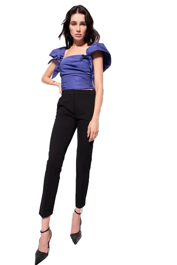 Pinko Belted Tailored Trousers - Black