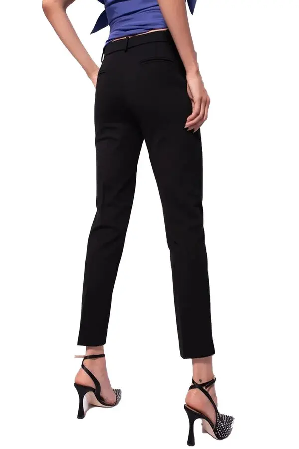 Pinko Belted Tailored Trousers - Black