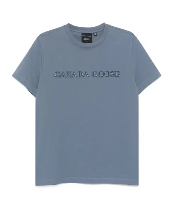 Canada Goose Logo Embroidered Crewneck T-shirt - Blue