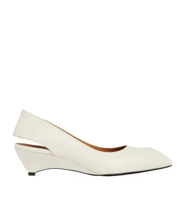 JIL SANDER Slingback Kitten Heeled Pumps - Black