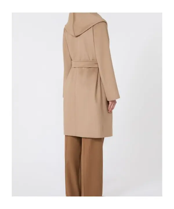 Max Mara Newmang Belted Hooded Coat - Camel