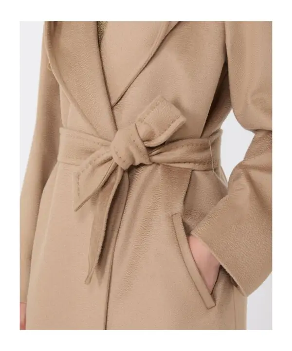 Max Mara Newmang Belted Hooded Coat - Camel