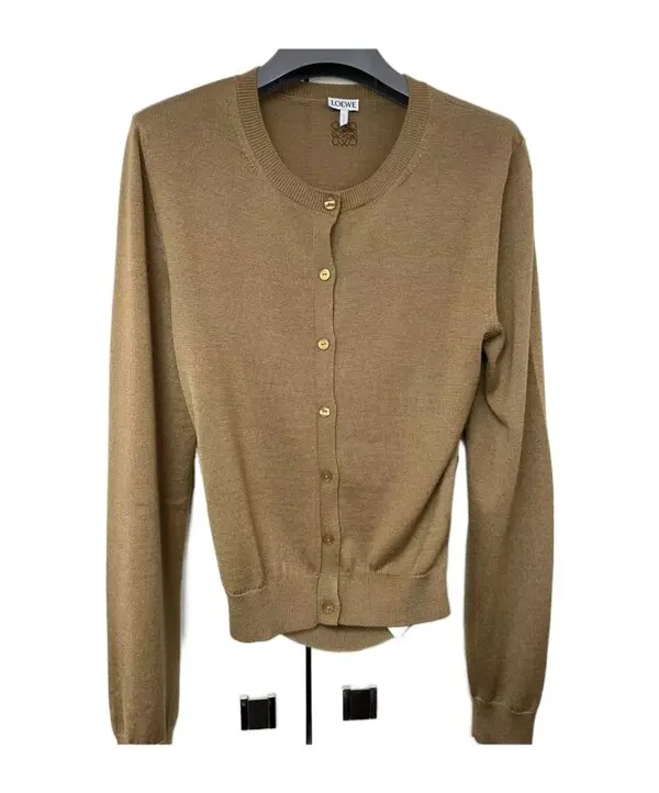 Loewe Long Sleeve Crew Neck Button-front Sweater - No