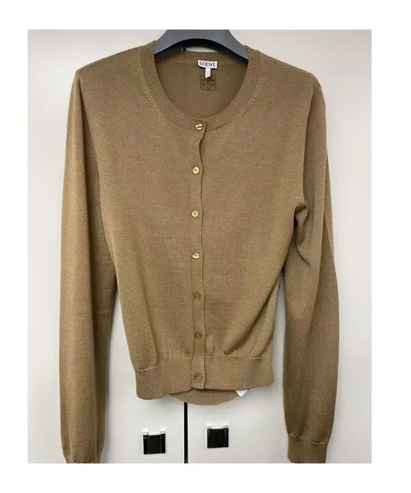 Loewe Long Sleeve Crew Neck Button-front Sweater - No