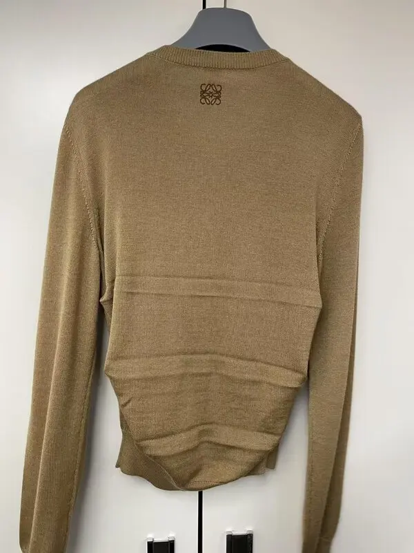 Loewe Long Sleeve Crew Neck Button-front Sweater - No