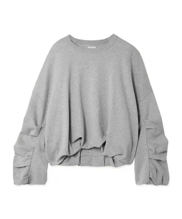 Dries Van Noten Cotton Knit Draped Sweatshirt