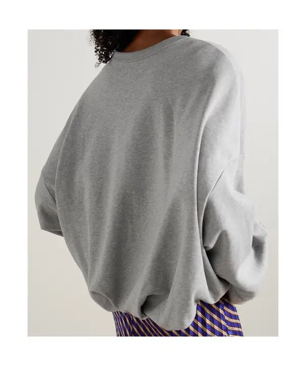 Dries Van Noten Cotton Knit Draped Sweatshirt