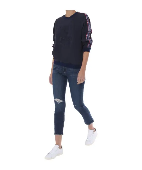 Kenzo Embroidered Tiger Head Crewneck Sweater - Navy Blue