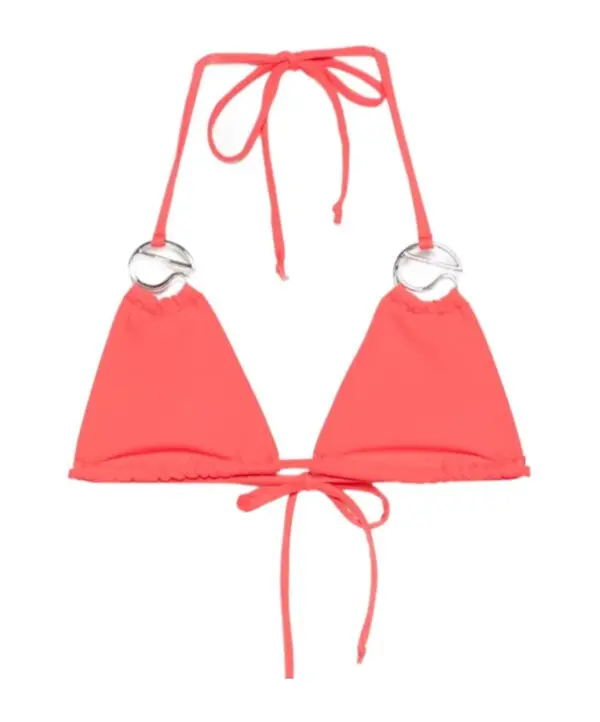 Coperni Logo-appliqué Bikini Top - Pink