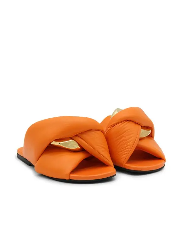 J.W.ANDERSON Chain Detail Leather Slides