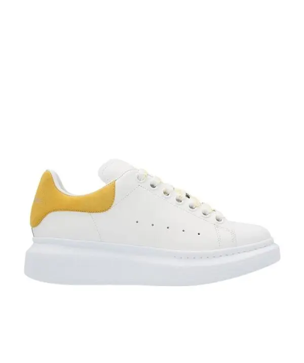 Alexander McQueen Classic Low-top Sneakers With Contrast Heel - White