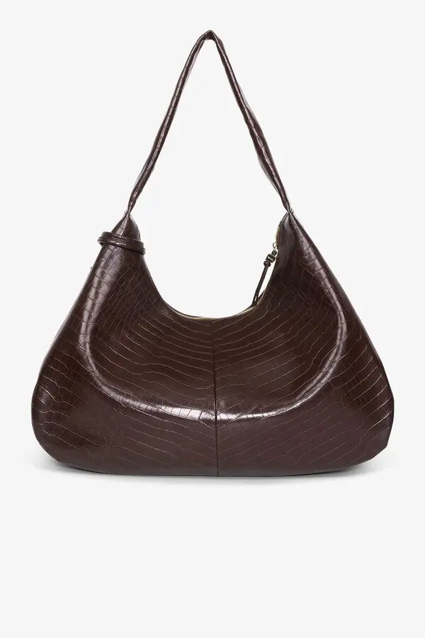 GANNI Croc Effect Extra Large Hobo Bag