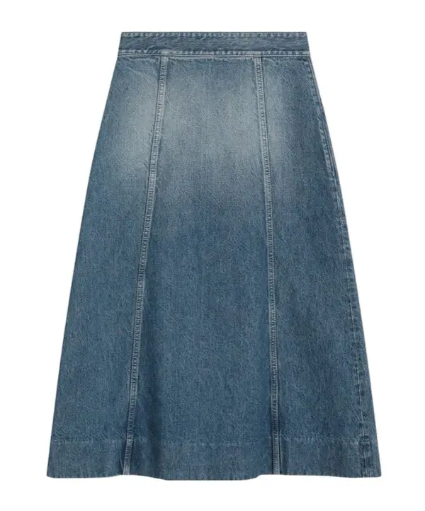 Valentino Garavani Denim Midi Skirt