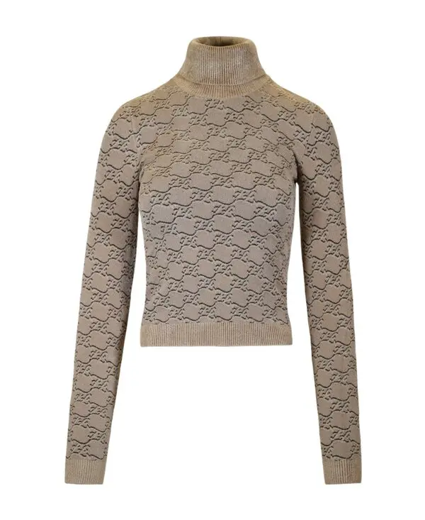 Fendi High-necked Pullover With Ff Karligraphy Pattern