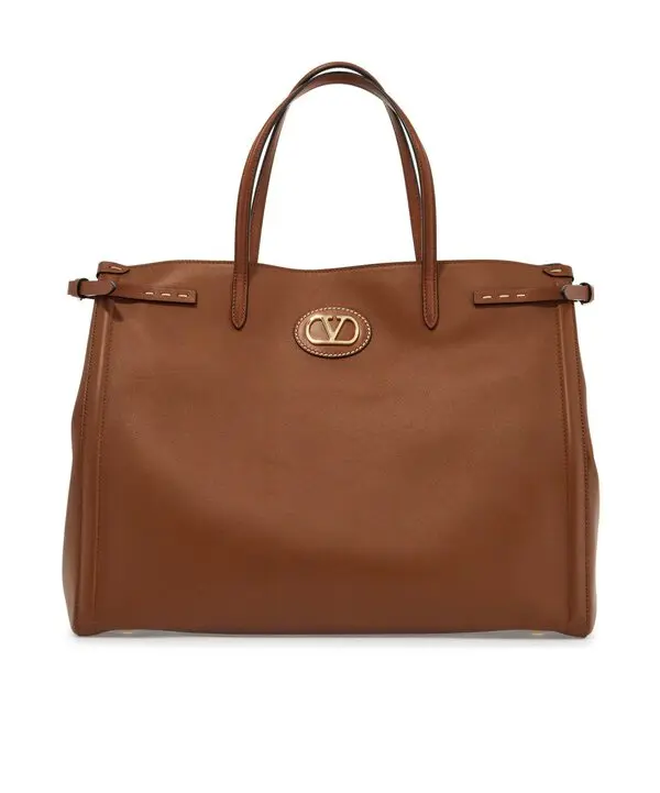 Valentino Garavani Antibes Vlogo Plaque Medium Tote Bag