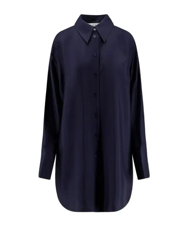 RÓHE Long Silk Shirt - Black