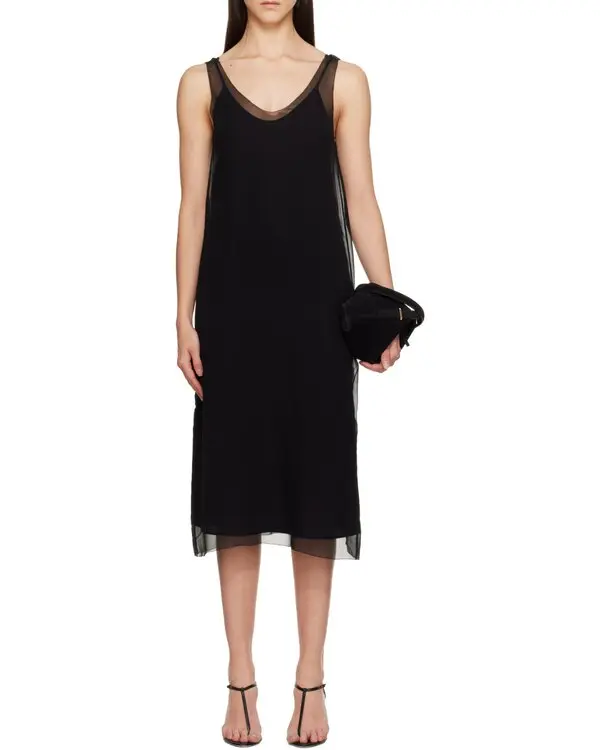 TOTEME Sleeveless Chiffon Midi Dress