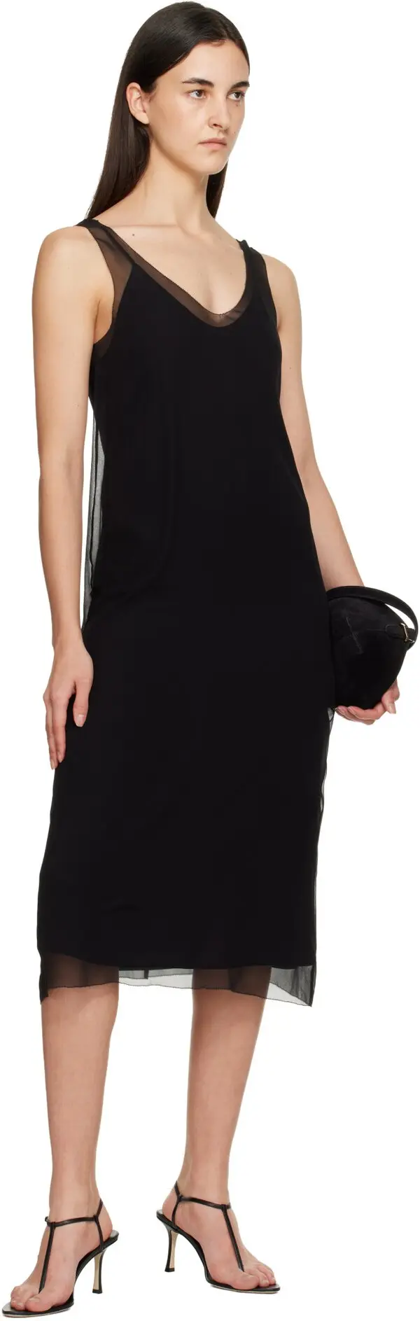 TOTEME Sleeveless Chiffon Midi Dress