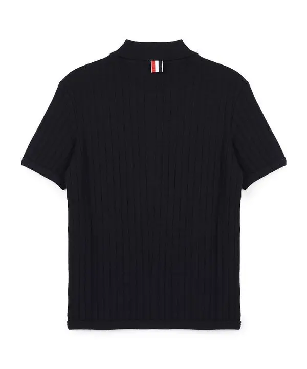 Thom Browne Short-sleeve Knit Polo Shirt