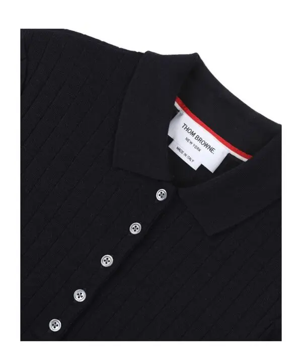 Thom Browne Short-sleeve Knit Polo Shirt