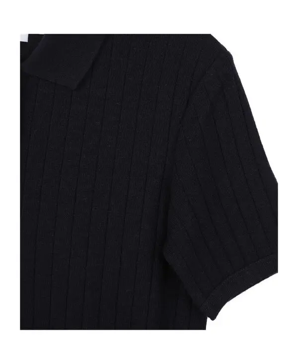 Thom Browne Short-sleeve Knit Polo Shirt