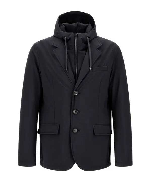 Herno Hooded Three-button Jacket