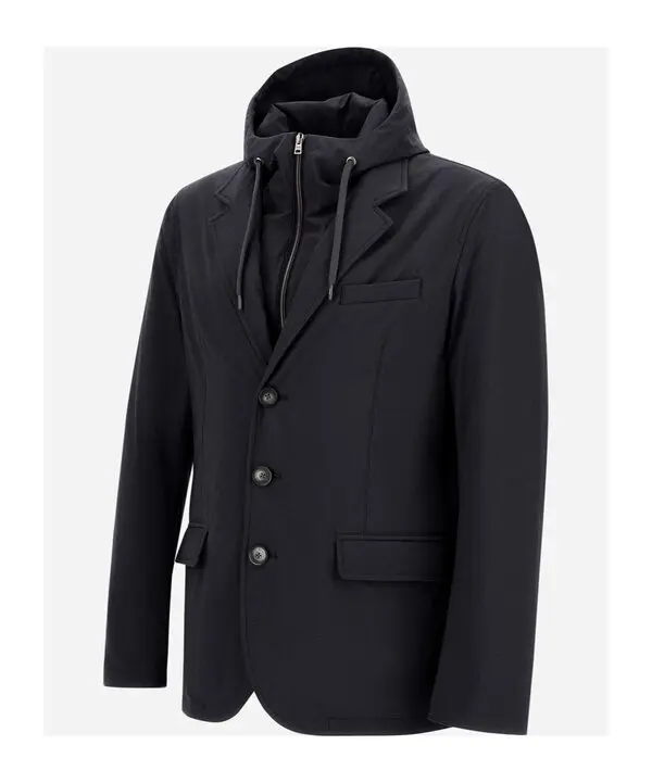 Herno Hooded Three-button Jacket
