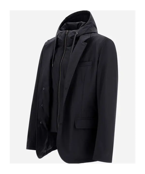 Herno Hooded Three-button Jacket