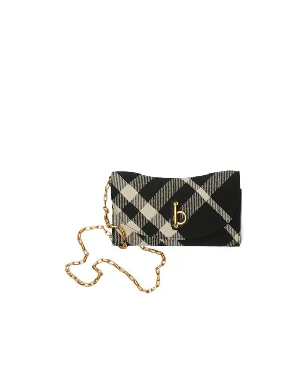 Burberry Rocking Horse Chain Strap Wallet - Black/calico