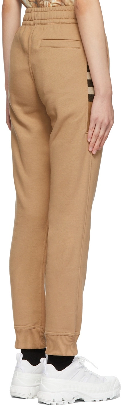 Burberry Check Panel Jogging Pants - Nude