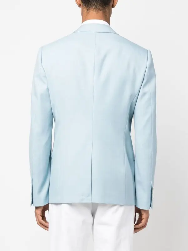 Alexander McQueen Long-sleeved Tailored Blazer - Blue
