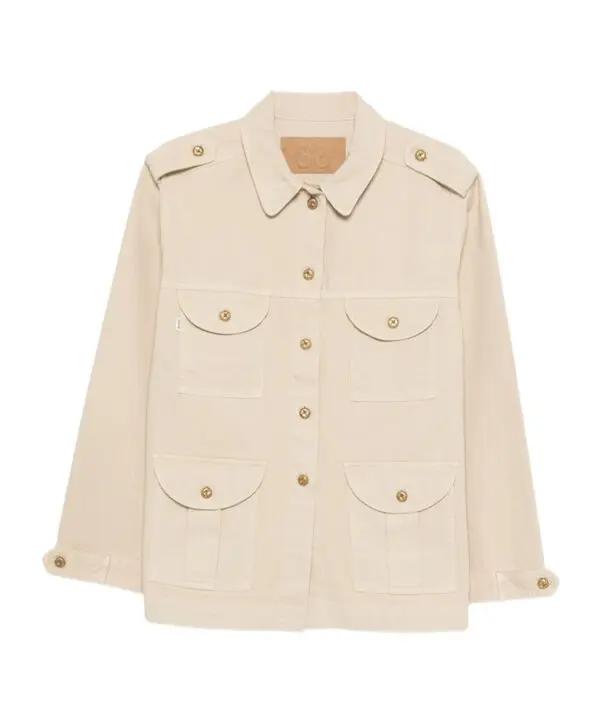 BLAZÉ MILANO Saharan Pocket Cotton Jacket - Nude