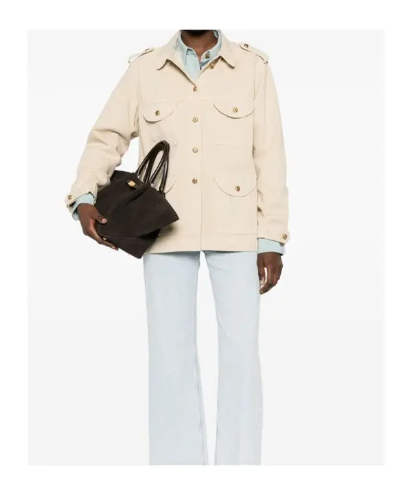 BLAZÉ MILANO Saharan Pocket Cotton Jacket - Nude