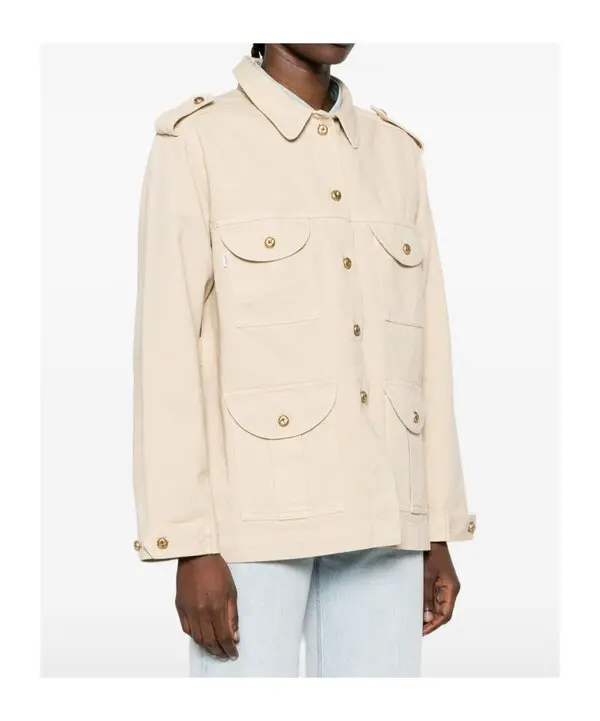 BLAZÉ MILANO Saharan Pocket Cotton Jacket - Nude