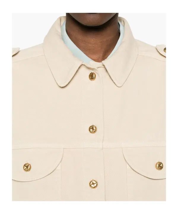 BLAZÉ MILANO Saharan Pocket Cotton Jacket - Nude