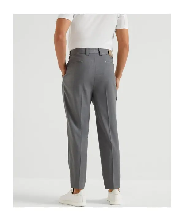 Brunello Cucinelli Tailored Wool Trousers - Black