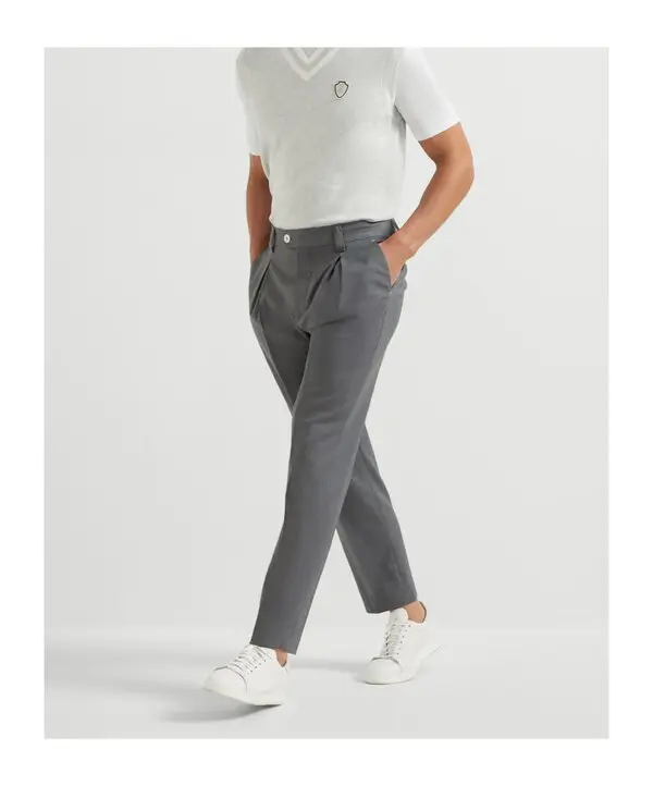 Brunello Cucinelli Tailored Wool Trousers - Black