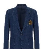 Dolce & Gabbana Denim Blazer With Crest Detail