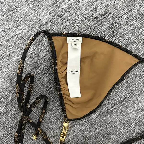 Celine Triangle Top In Monogram Jersey - No
