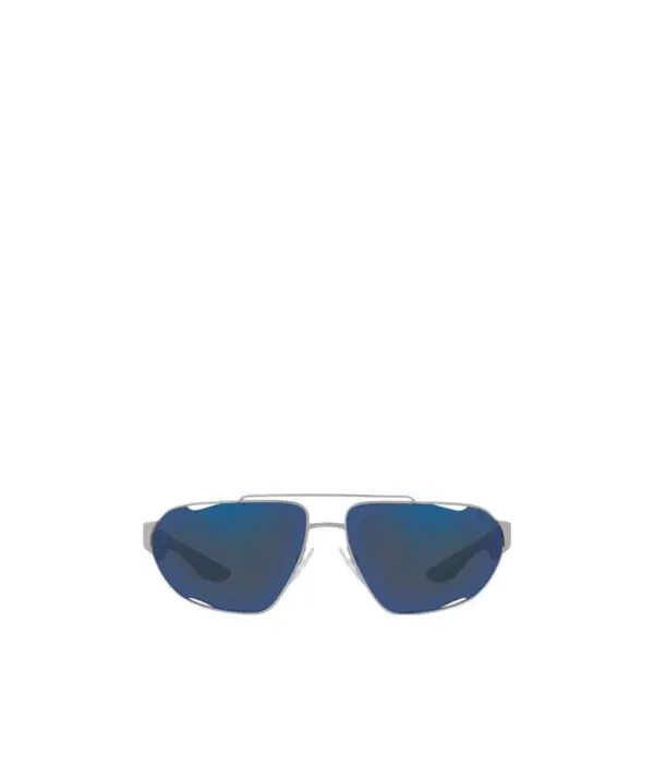 Prada Aviator Sunglasses With Logo Detail - Blue