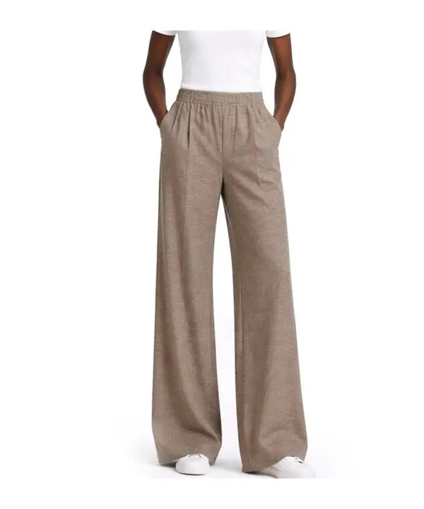 Fabiana Filippi Elastic Waist Wide Leg Pants - Gray
